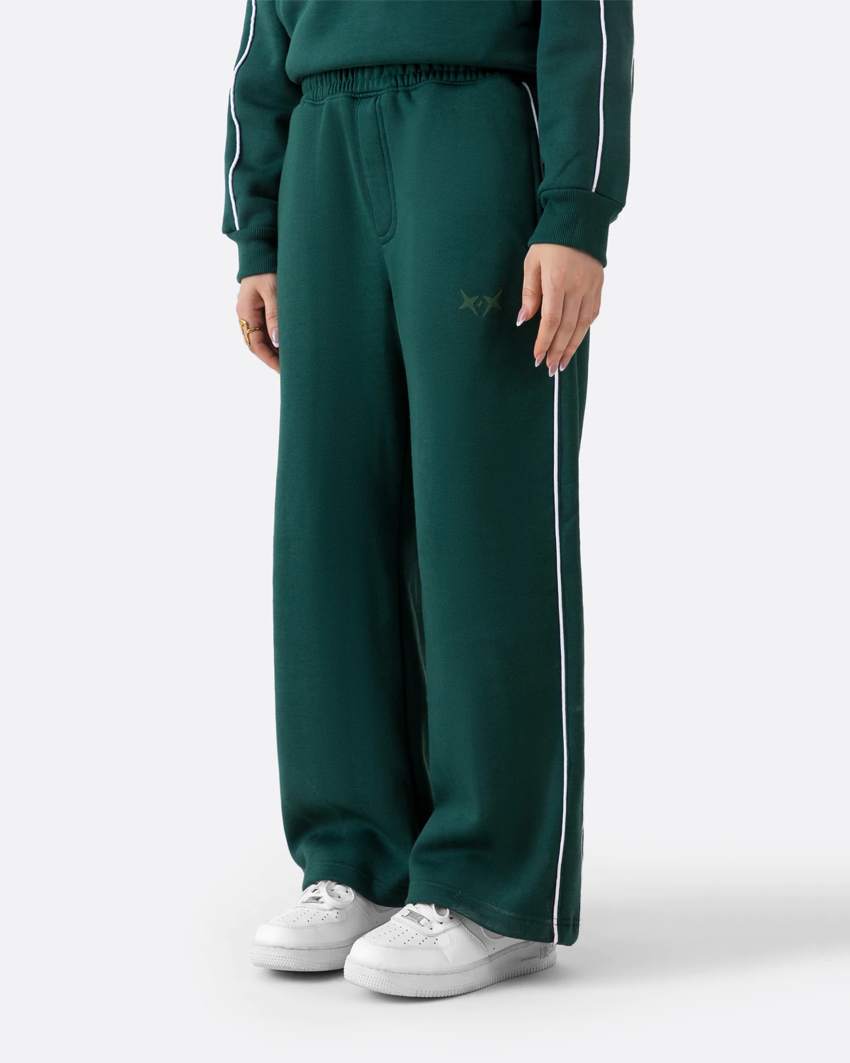 Green Piping Fleece Trouser – AWKWRDx